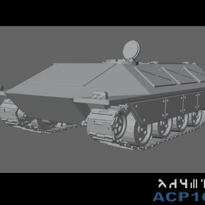 3D Printable AV-8A APC Sci-Fi AFV by Chris Abbey